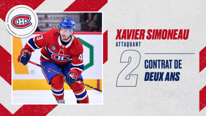 Contrat d'entrée de deux saisons pour Xavier Simoneau | Canadiens de Montréal