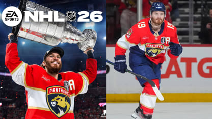 Matthew Tkachuk couverture jeu vidéo NHL 26