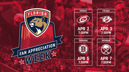 Florida Panthers Announce Fan Appreciation Week Events | Florida Panthers