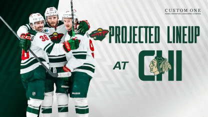 Projected Lineup: Wild at Chicago | Minnesota Wild