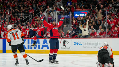 Caps Hold Off Flyers for 5th Straight Win Washington Capitals