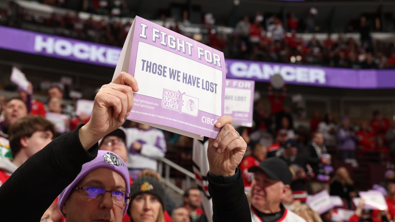 Blackhawks celebrate Hockey Fights Cancer initiative | NHL.com