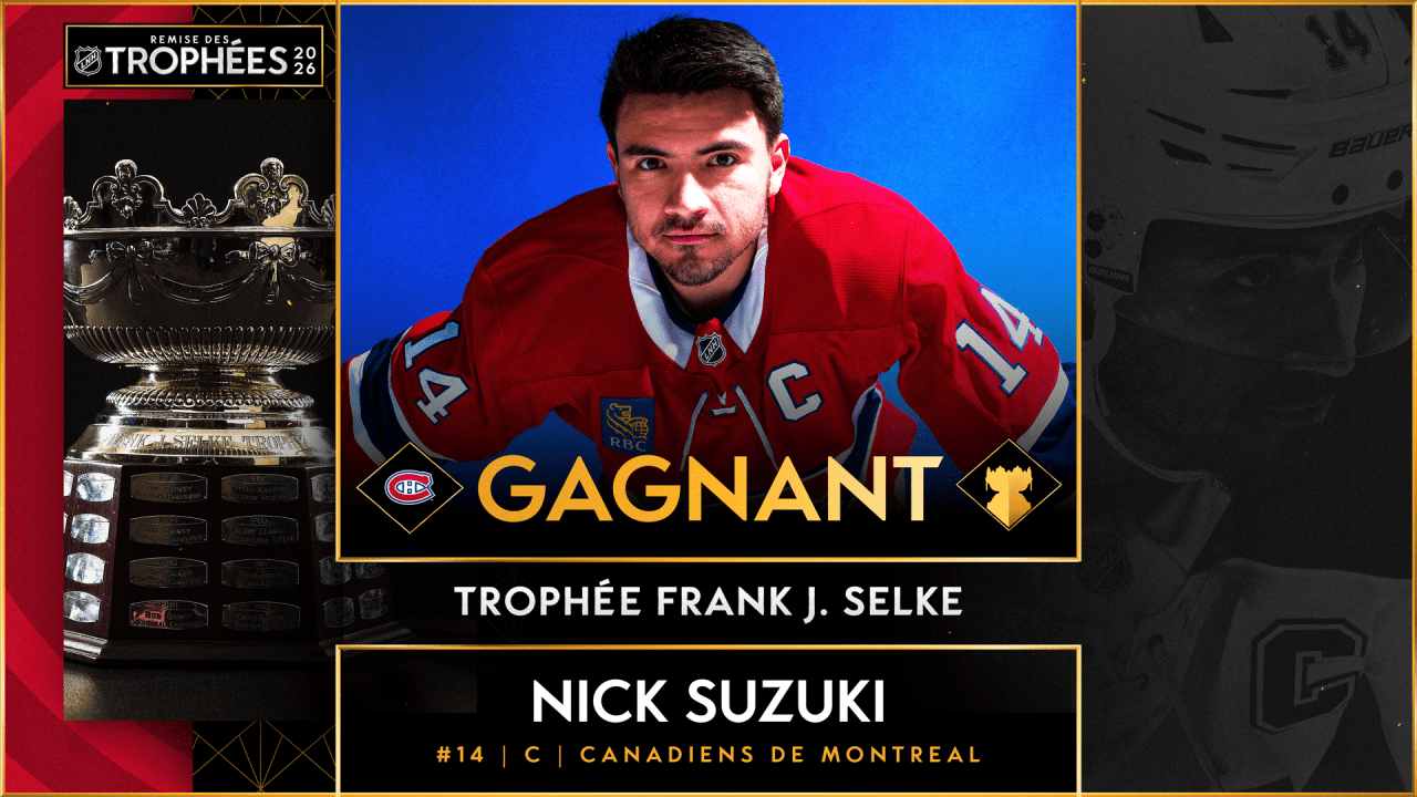 Le Lady Byng à Caufield, le Selke à Suzuki | LNH.com