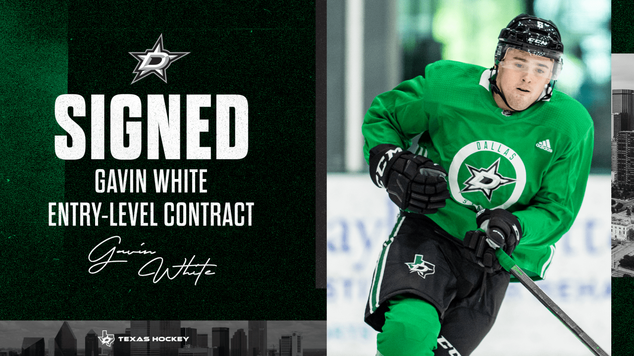 Stars sign defenseman Gavin White to three-year entry-level contract ...