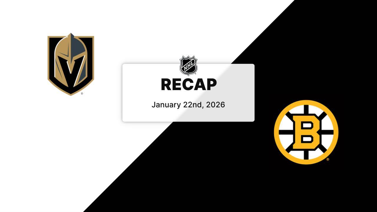Recap: Golden Knights at Bruins 1.22.26 | Vegas Golden Knights