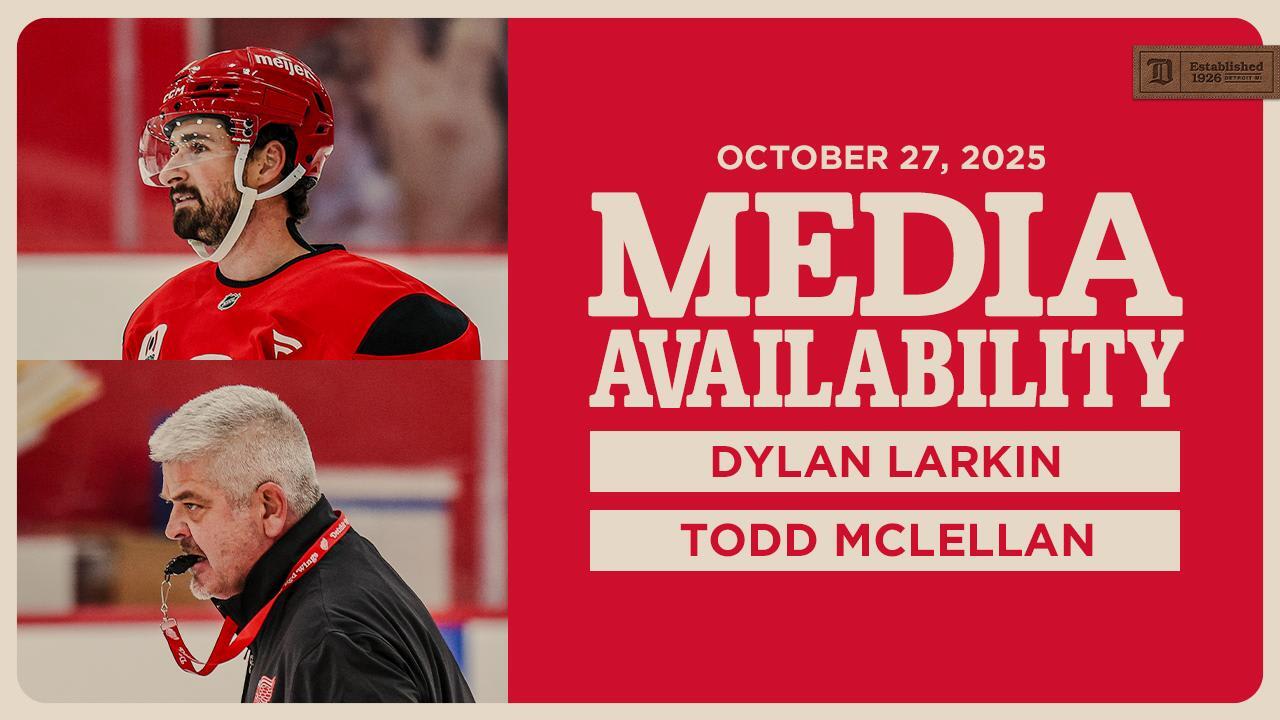 Dylan Larkin, Todd McLellan Media | Oct. 27, 2025 | Detroit Red Wings