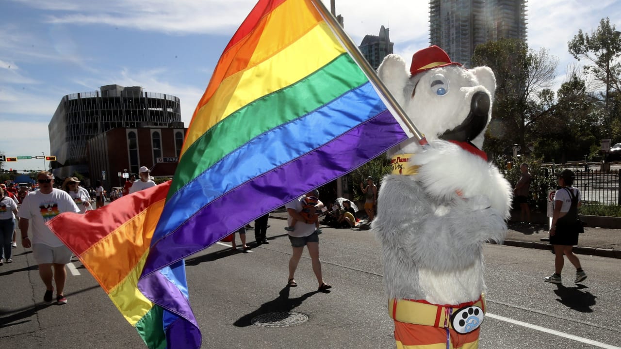 Photo Gallery - Flames March In 2024 Pride Parade | Calgary Flames