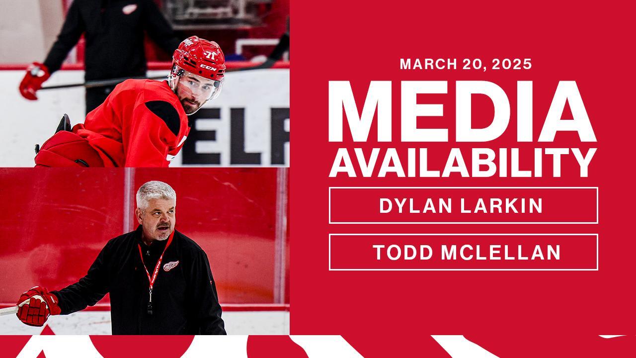 Dylan Larkin and Todd McLellan Practice Day | Detroit Red Wings