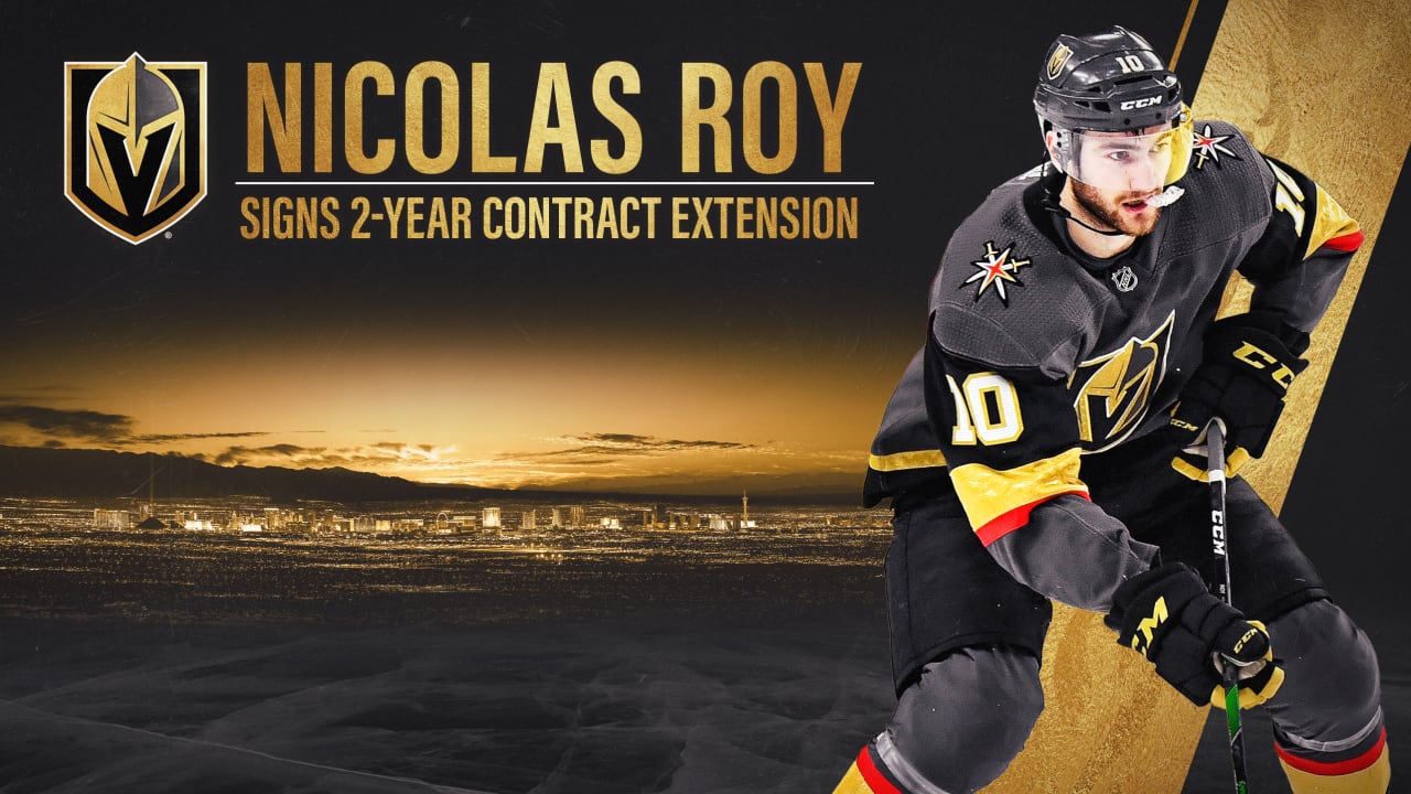 Golden Knights Sign Forward Nicolas Roy To Two-Year Contract Extension ...