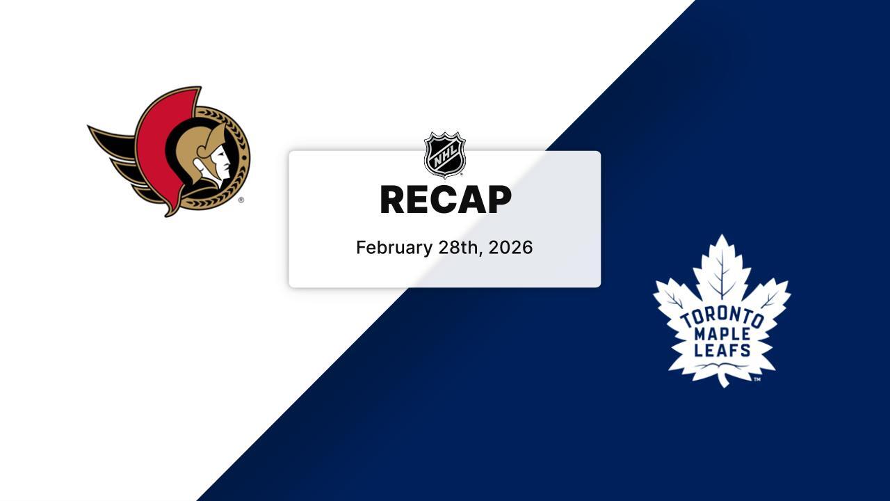 OTT at TOR | Recap | Ottawa Senators