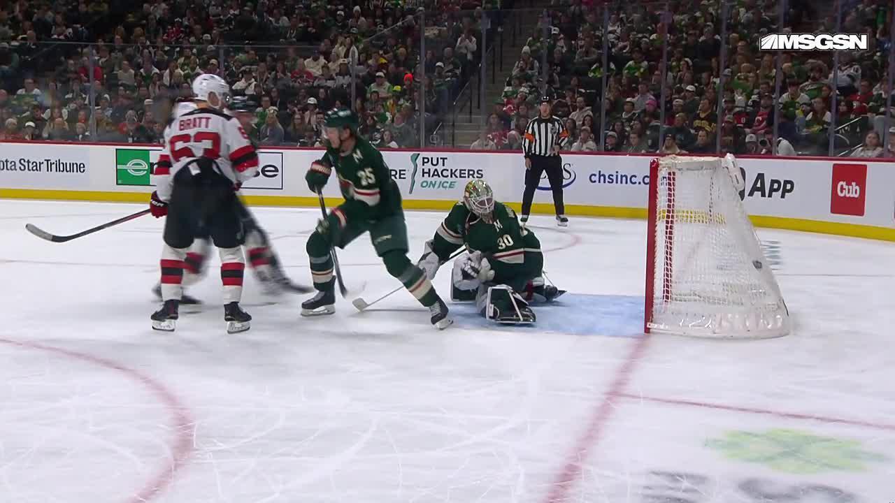 NJD@MIN: Bratt scores goal against Jesper Wallstedt | New Jersey Devils