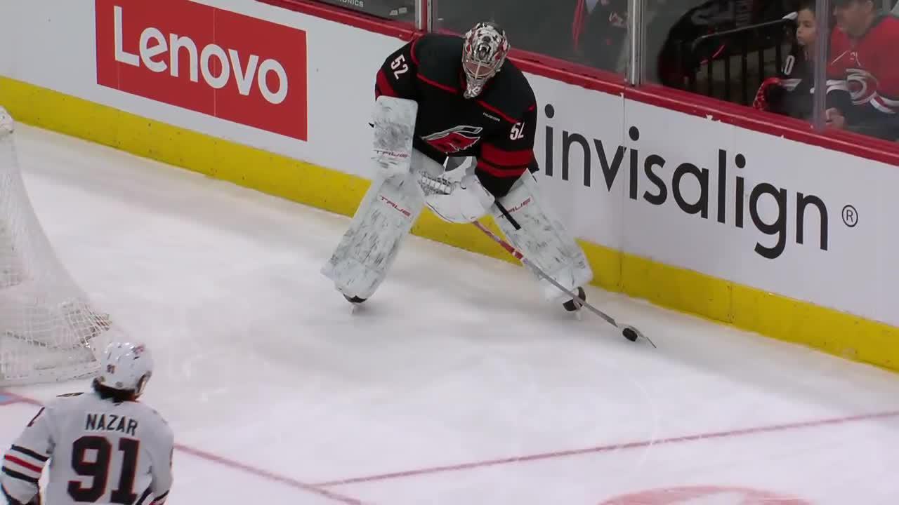 CHI@CAR: Kochetkov with a great save against Colton Dach | Carolina ...