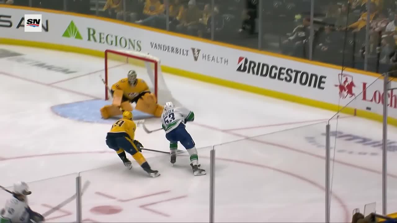 Blueger finishes Hughes' feed | NHL.com