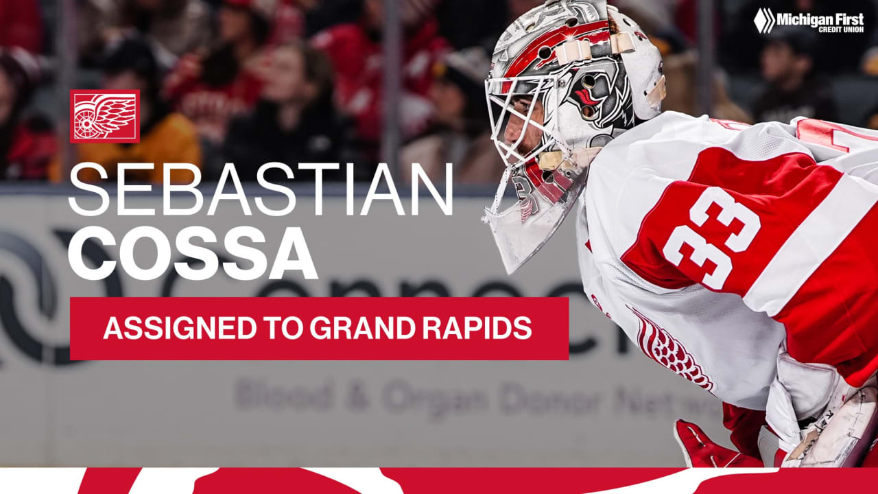 Red Wings assign Sebastian Cossa to Grand Rapids | Detroit Red Wings