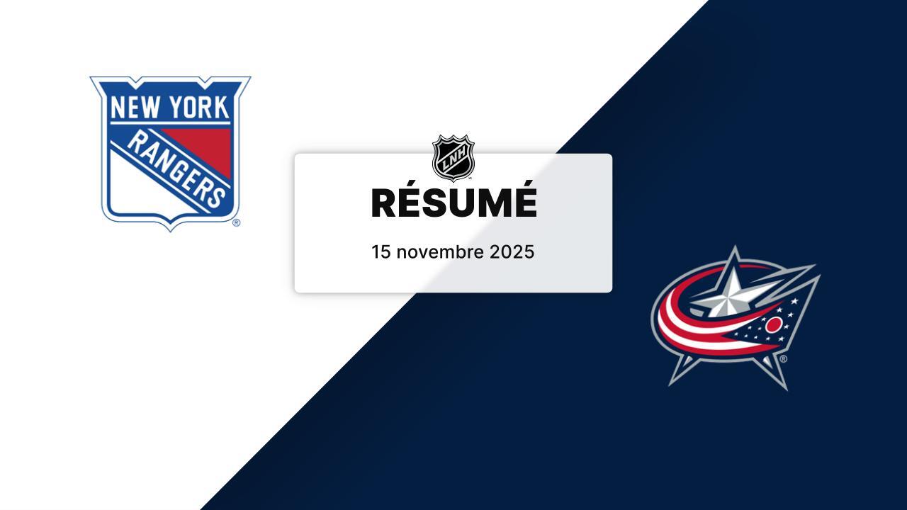NYR vs CBJ | Résumé | 15/11/25 | LNH.com