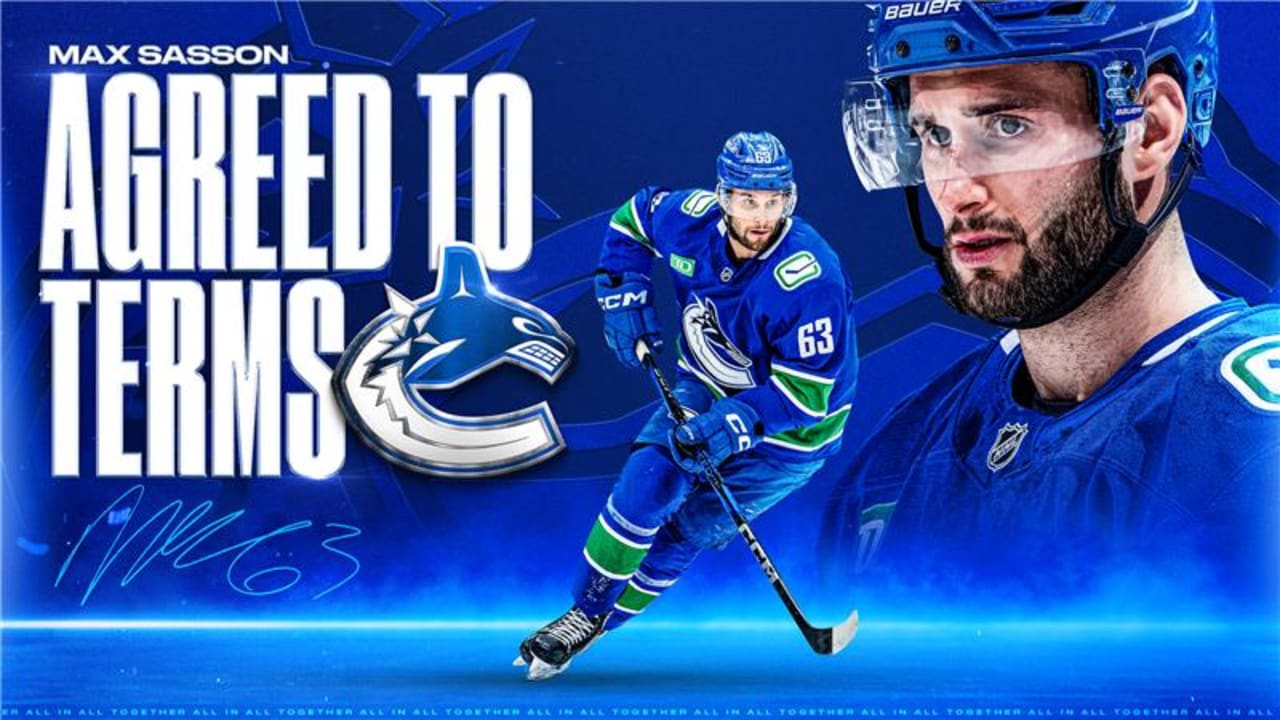 CANUCKS AGREE TO TERMS WITH MAX SASSON ON A TWO-YEAR CONTRACT EXTENSION ...