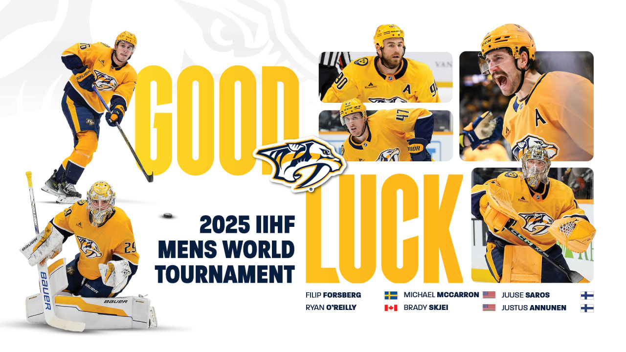 Preds Players, Staff Set to Represent Respective Countries at 2025 IIHF ...
