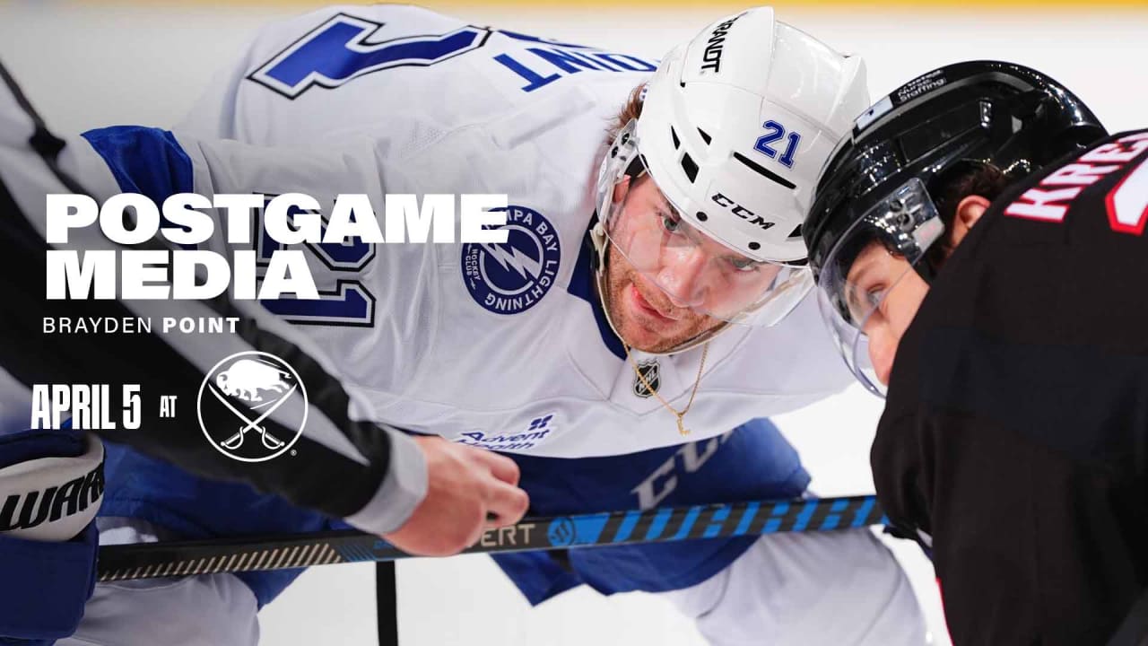 Brayden Point | Postgame at Buffalo Sabres | Tampa Bay Lightning