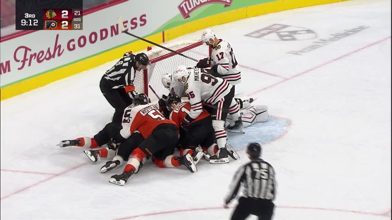 Mrazek with Diving Stick Save | Chicago Blackhawks