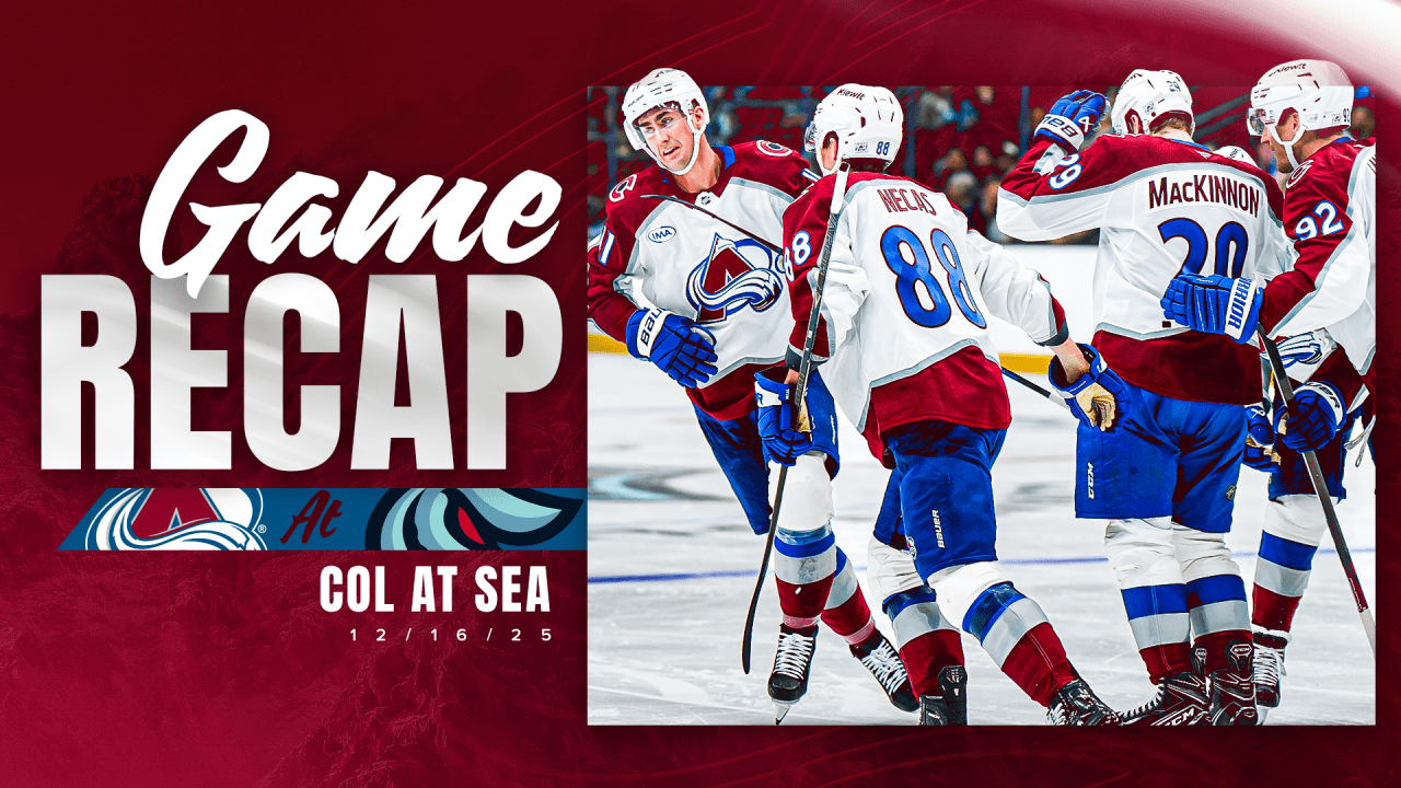 MacKinnon Scores Twice as Avalanche Defeats Kraken 5-3 | Colorado Avalanche