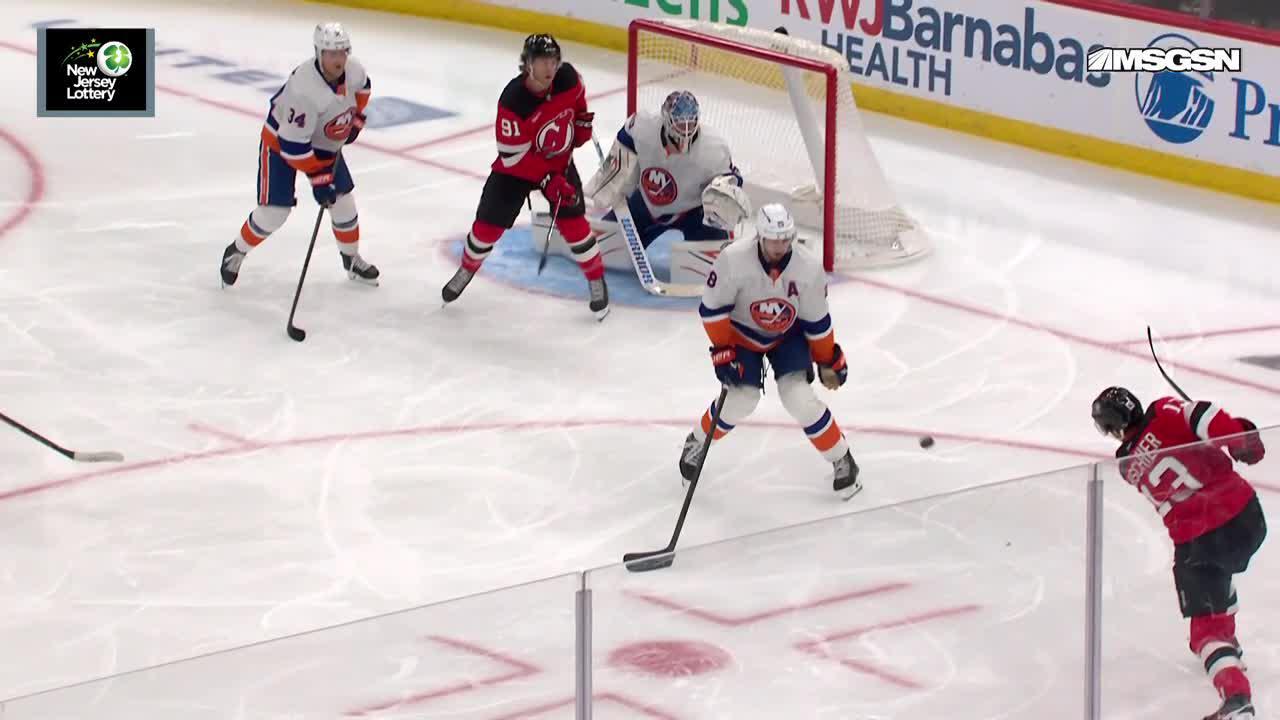 NYI@NJD: Hischier scores PPG against Marcus Hogberg | New Jersey Devils