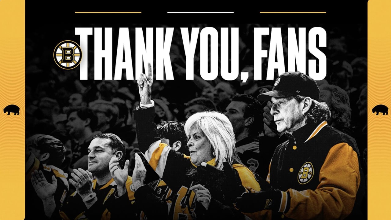 Thank you, Bruins Fans | Boston Bruins