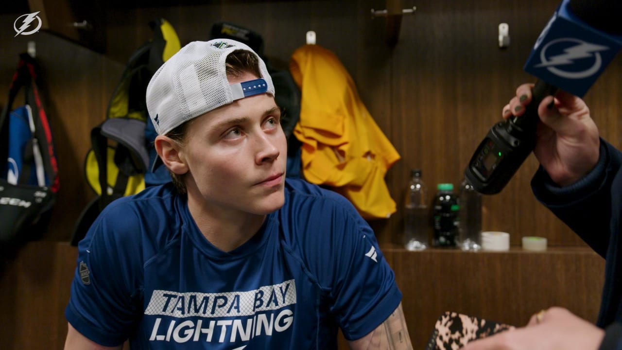 Emil Lilleberg | Pregame at Edmonton | Tampa Bay Lightning