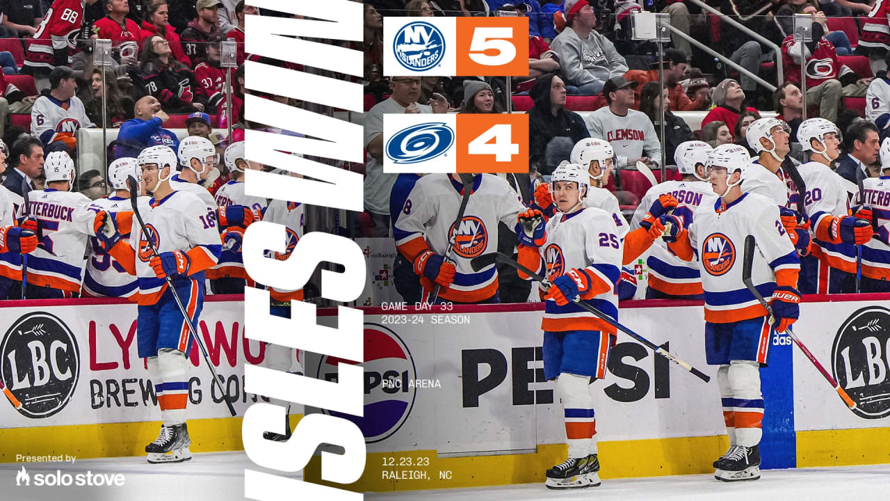 Islanders at Hurricanes 12.23.23 | New York Islanders