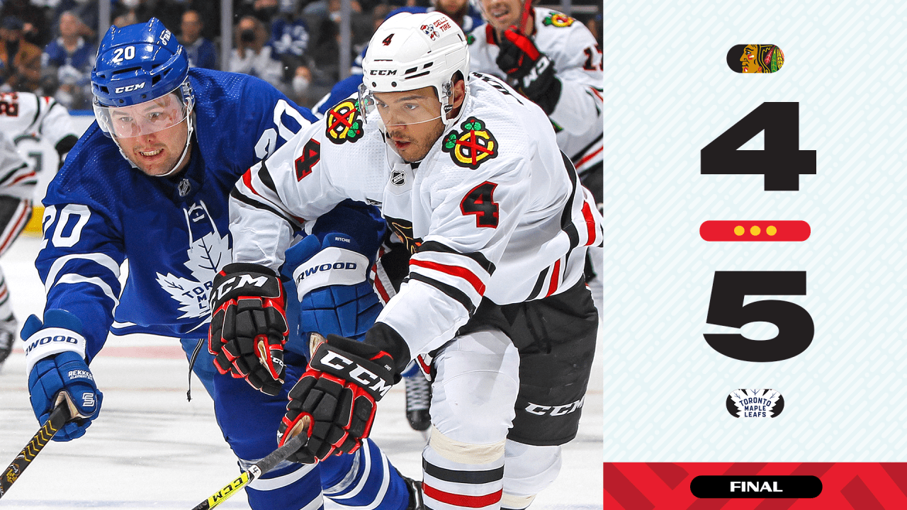 RECAP: Blackhawks Erase Three-Goal Deficit, Fall Late to Maple Leafs ...