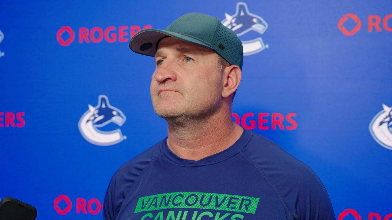 PRACTICE | Head Coach Adam Foote | Vancouver Canucks