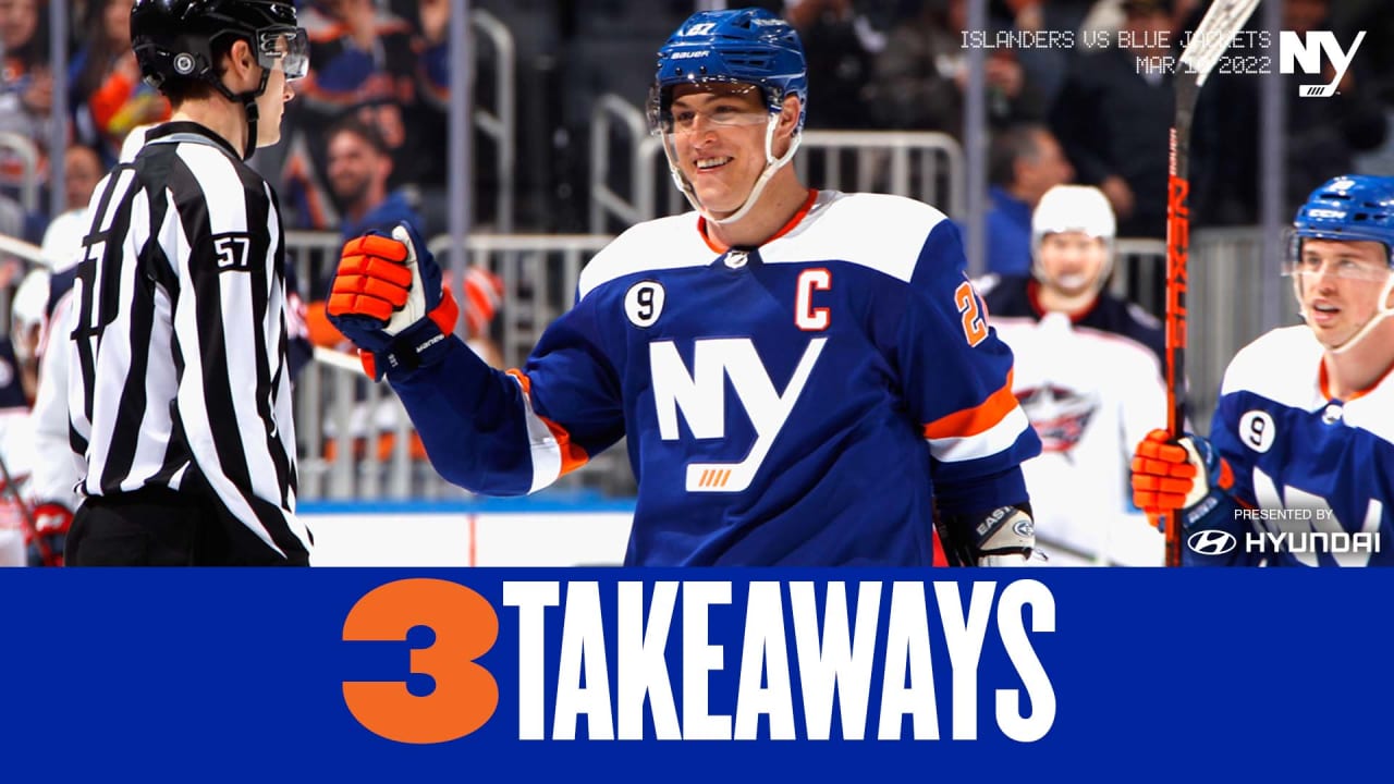 3 Takeaways: Lee Hat Trick Powers Isles Past Blue Jackets 6-0 | New ...