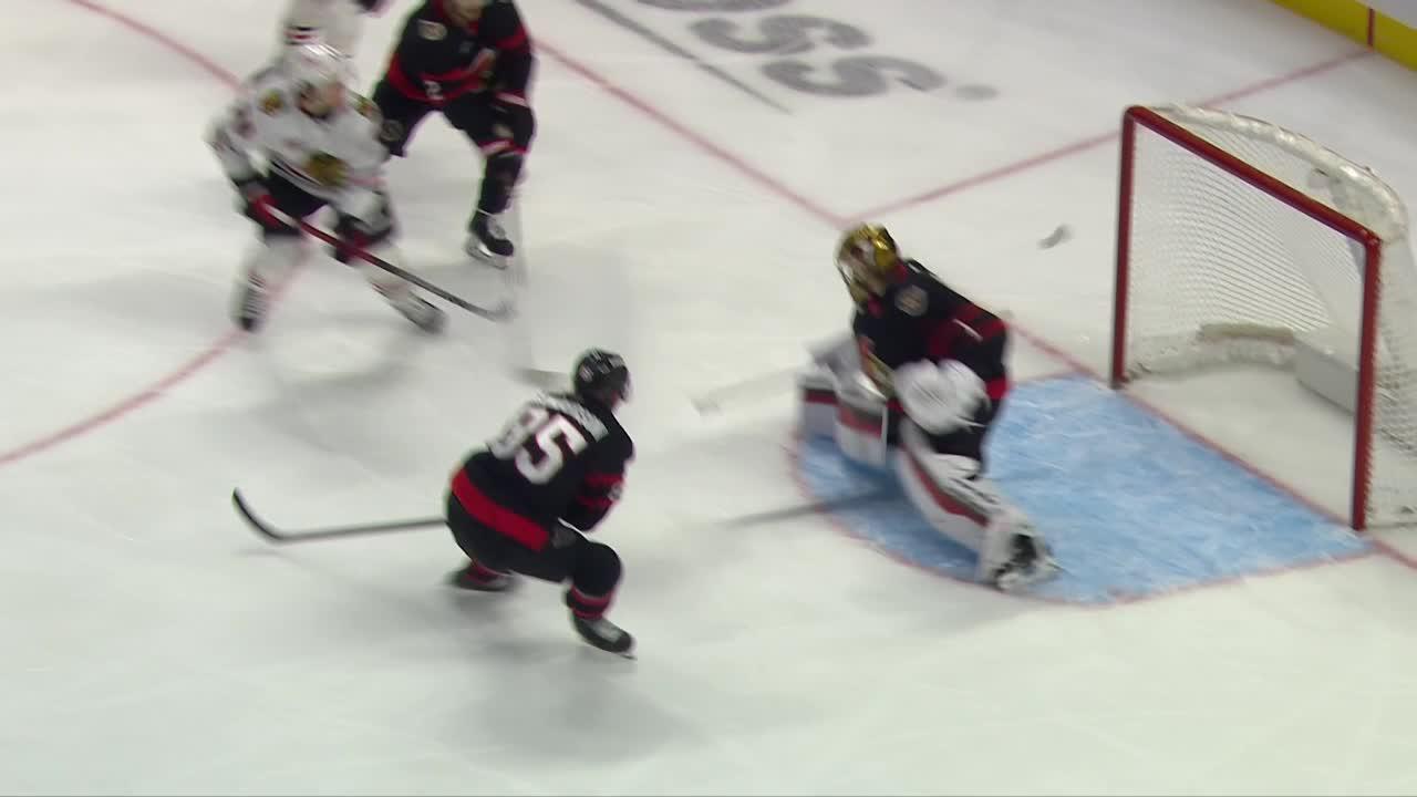 CHI@OTT: Lardis scores goal against Leevi Merilainen | Chicago Blackhawks