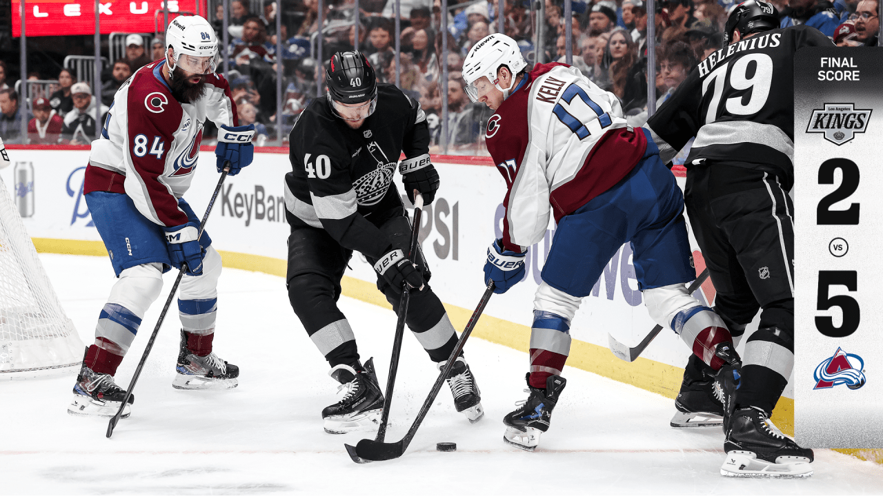 RECAP: Kings 2, Avalanche 5, 12/29 | Los Angeles Kings
