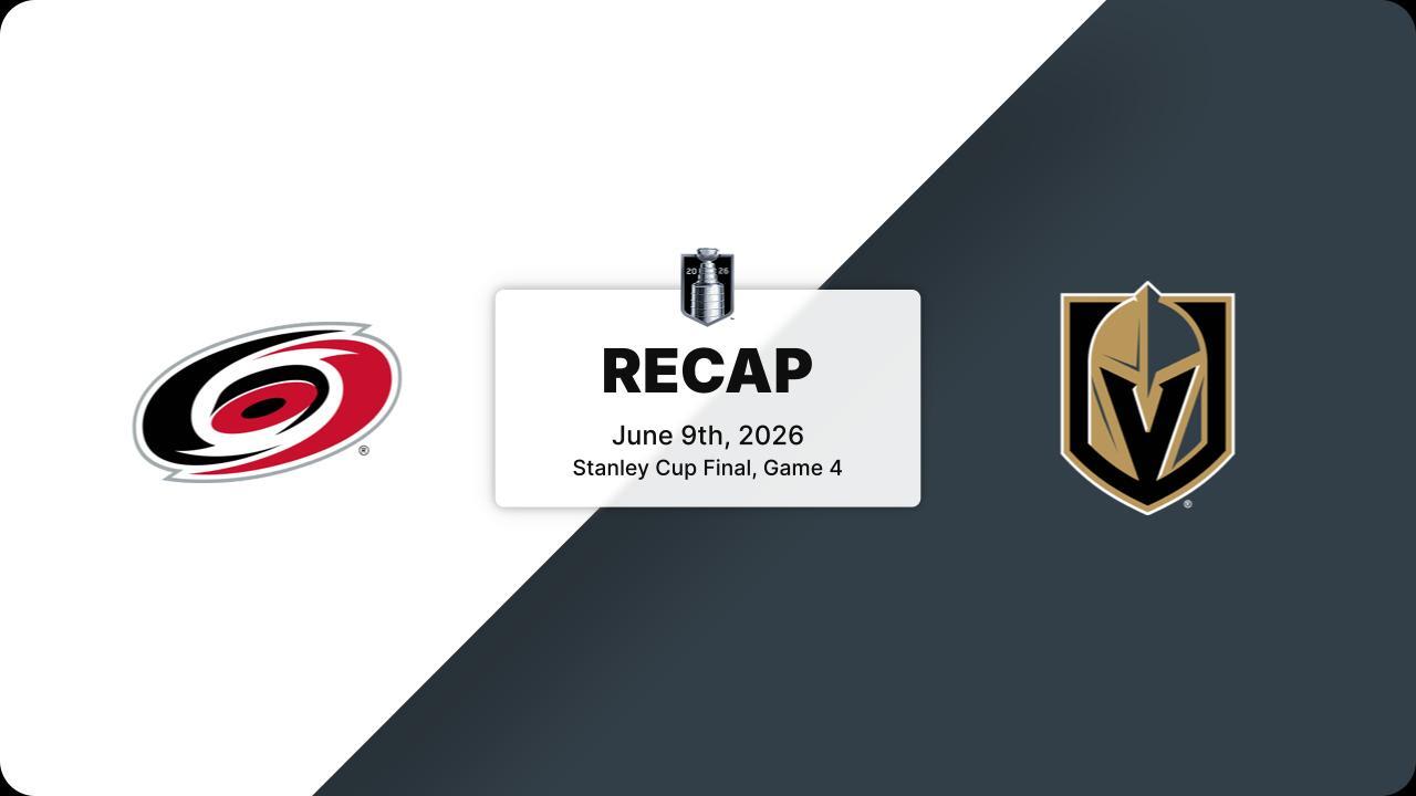 Recap: Hurricanes at Golden Knights 6.9.26 | Vegas Golden Knights