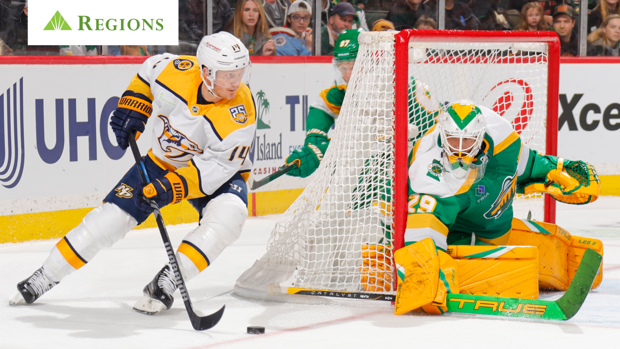 Predators Keep Point Streak Alive in 4-3 Overtime Loss to Wild ...