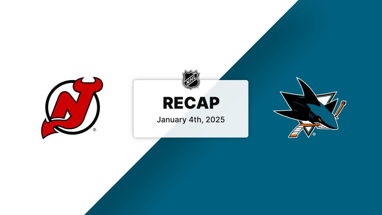 Sharks 3, Devils 2 | HIGHLIGHTS | New Jersey Devils