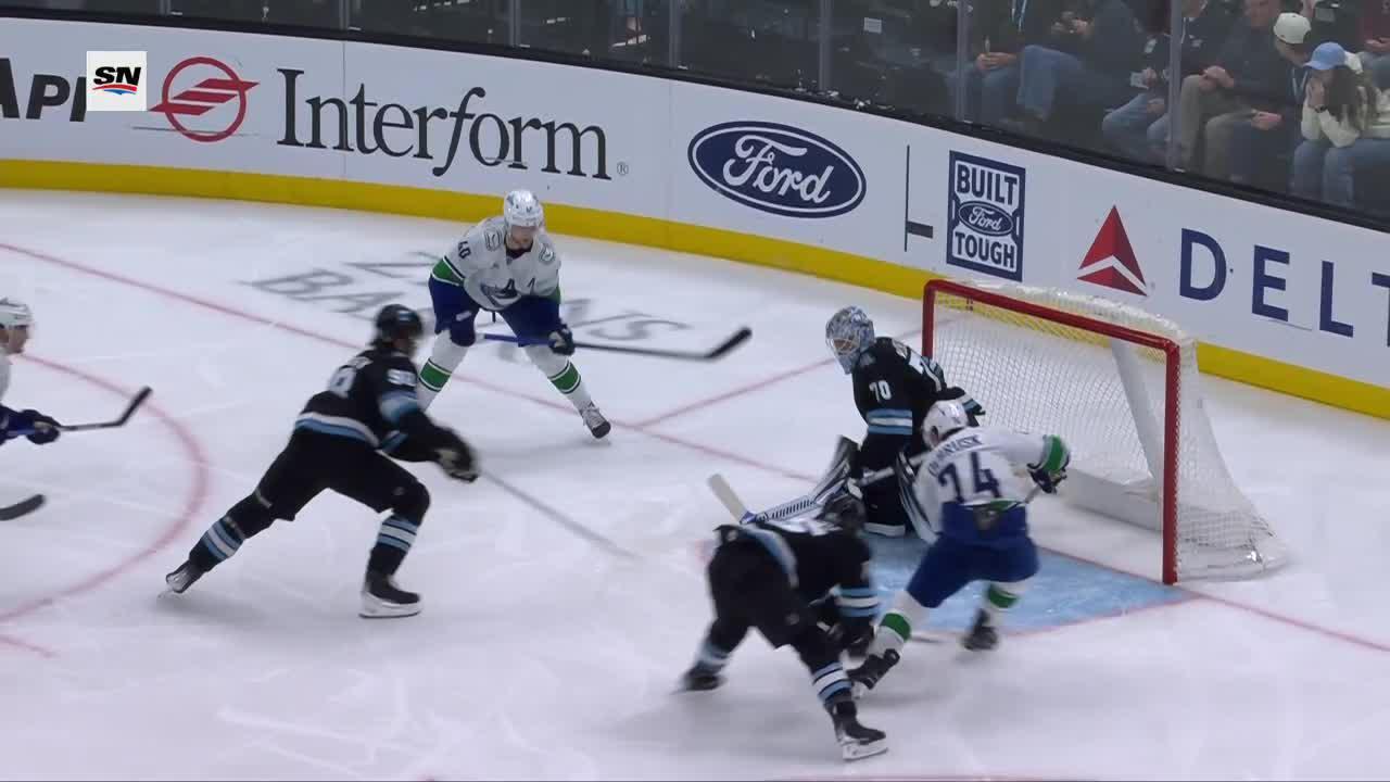 VAN@UTA: DeBrusk scores PPG against Karel Vejmelka | Vancouver Canucks