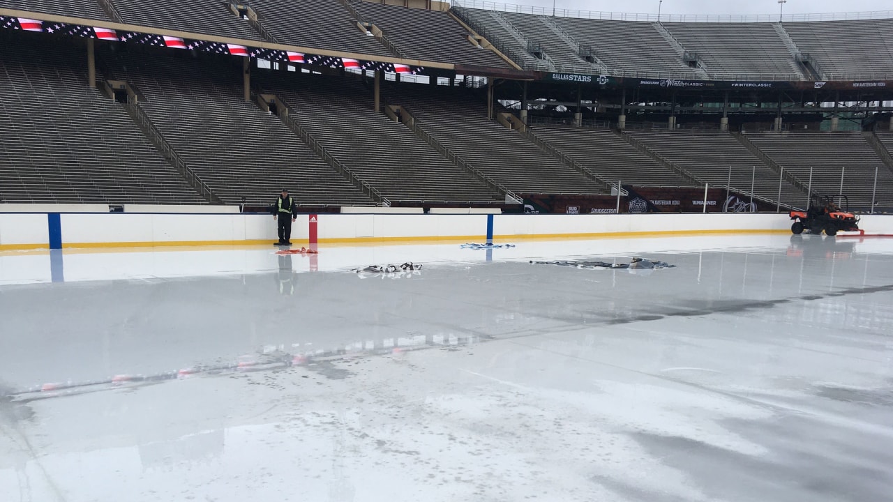 Winter Classic crew battling weather to get ice ready | NHL.com