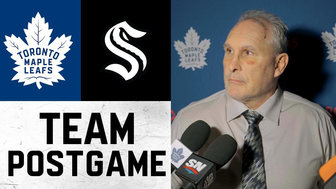Maple Leafs Full Media Availability | Post Game at Seattle Kraken ...