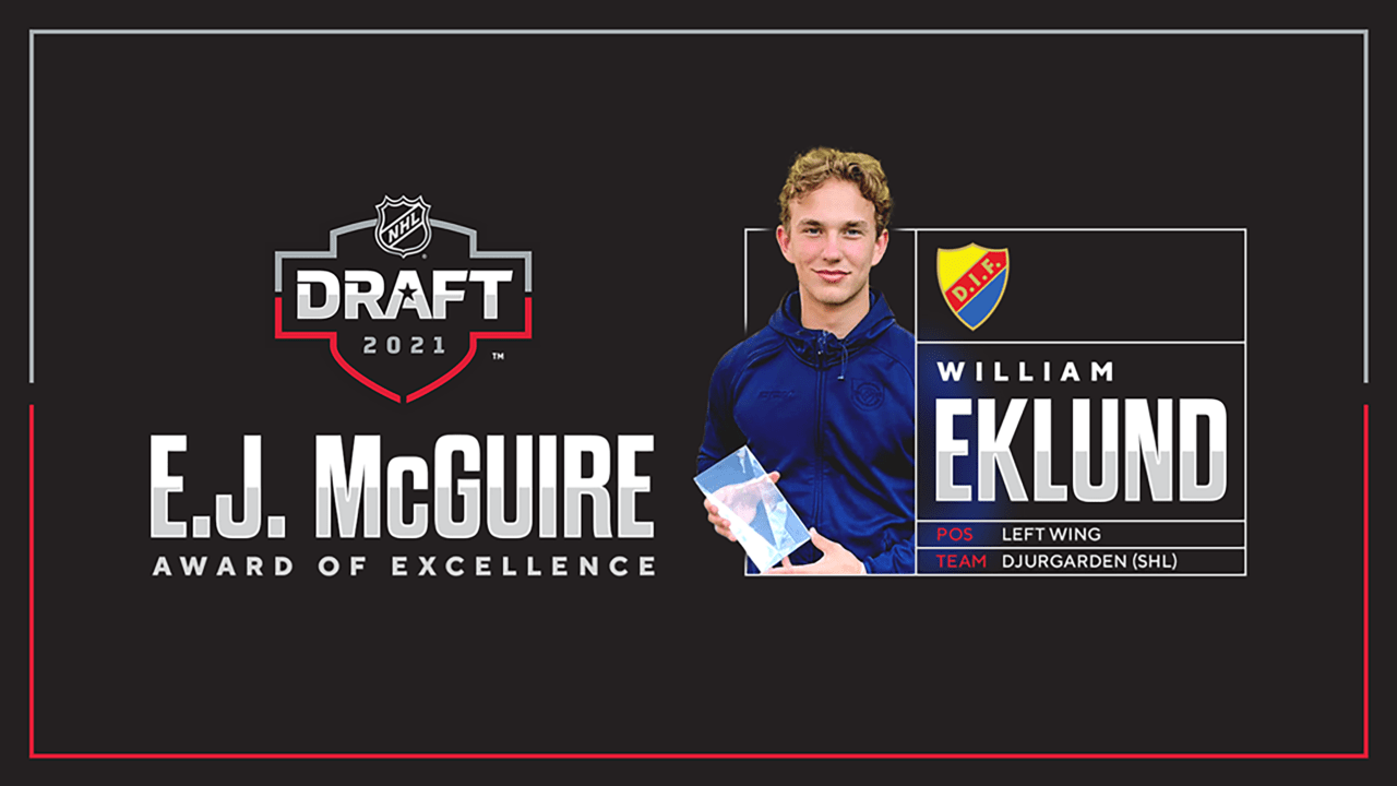 Eklund receives E.J. McGuire Award of Excellence | NHL.com