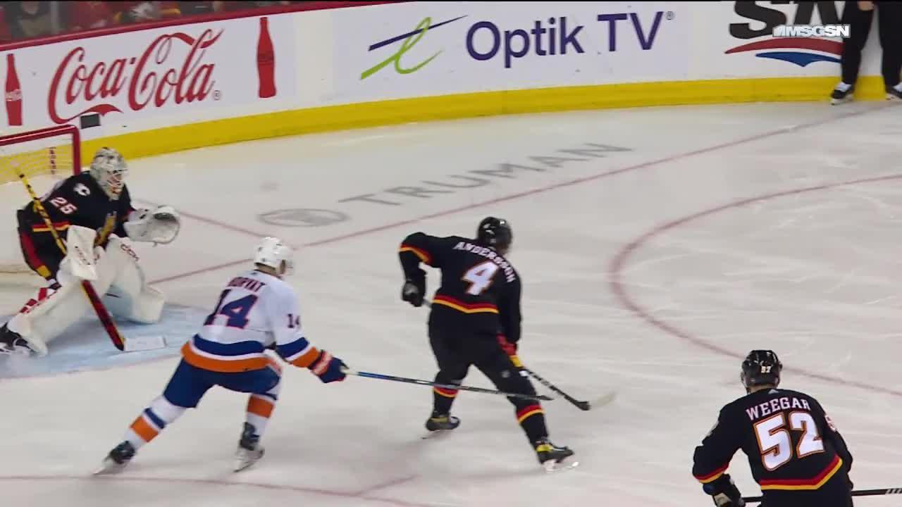 NYI@CGY: Barzal scores goal against Flames | New York Islanders