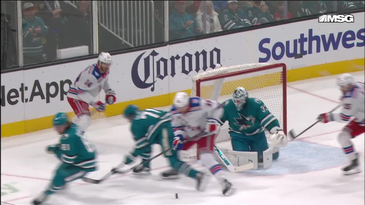 NYR@SJS: Carrick scores goal against Alex Nedeljkovic | New York Rangers