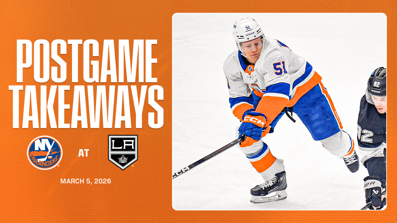 Takeaways: Islanders Lose 5-3 to Kings | New York Islanders