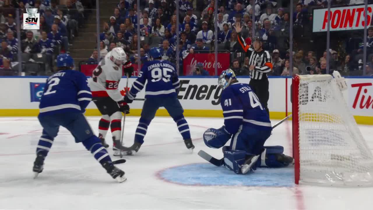 OTT@TOR: Greig scores goal against Anthony Stolarz | Ottawa Senators