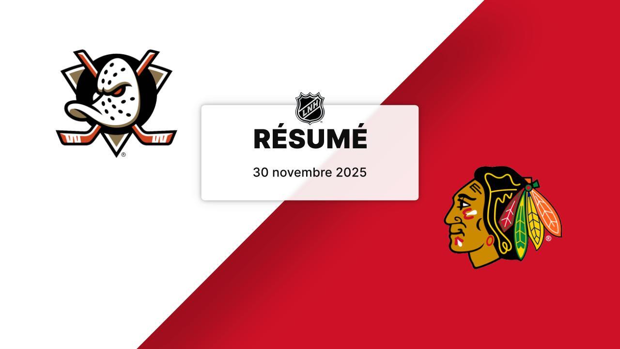 ANA vs CHI | Résumé | 30/11/2025 | LNH.com