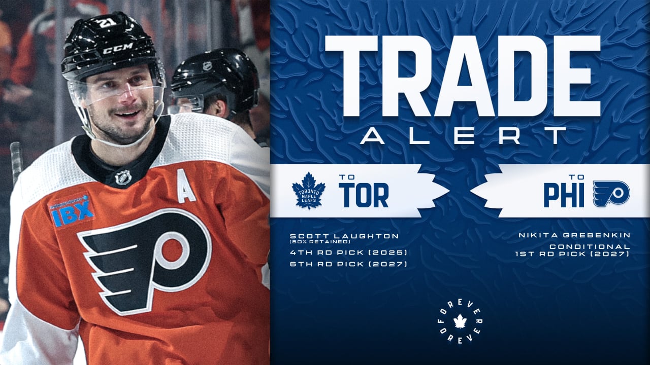 Maple Leafs Acquire Forward Scott Laughton From Philadelphia | Toronto ...
