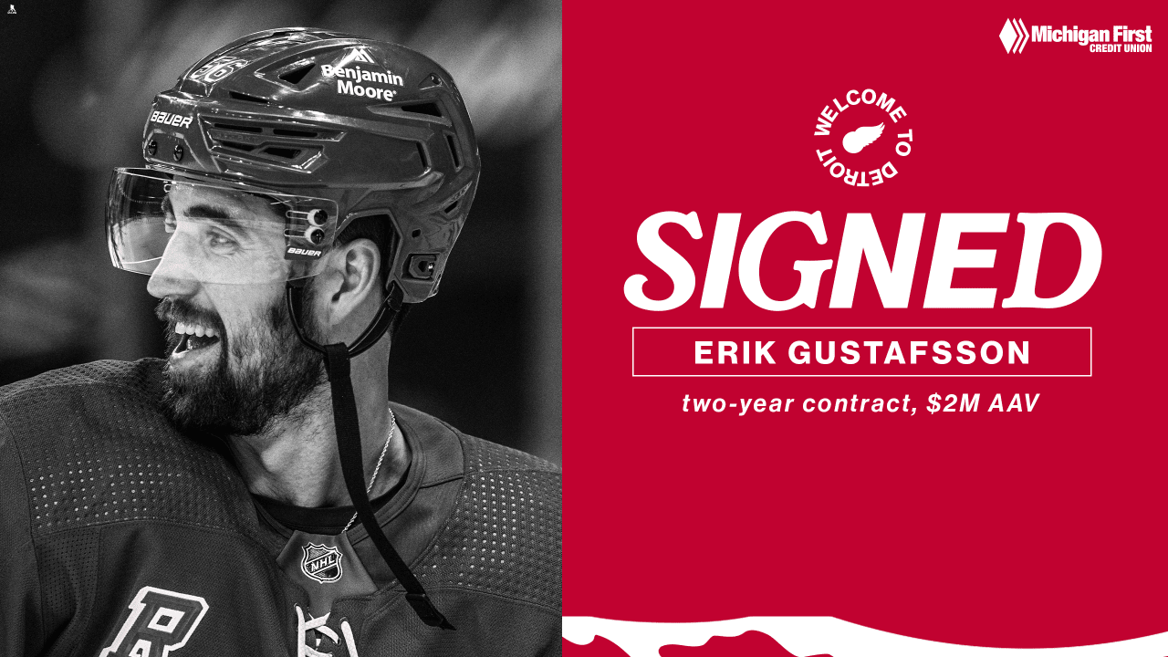 Red Wings sign defenseman Erik Gustafsson to two-year contract | Detroit Red Wings