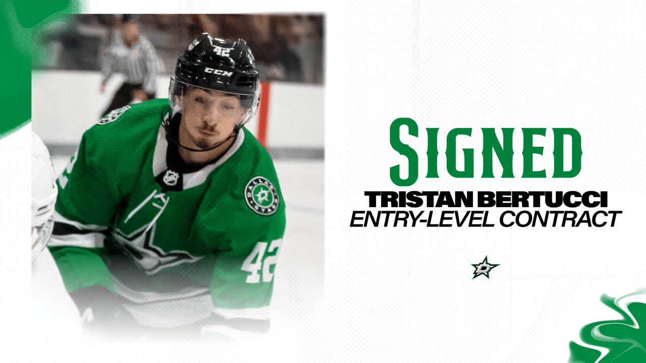 Stars sign Tristan Bertucci to a three-year entry-level contract ...