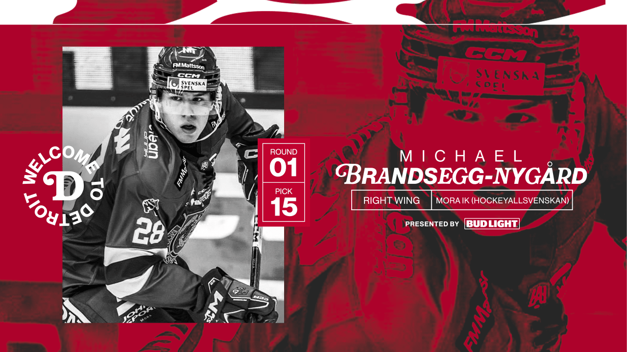 Red Wings select forward Michael Brandsegg-Nygård 15th overall in 2024 NHL Draft | Detroit Red Wings