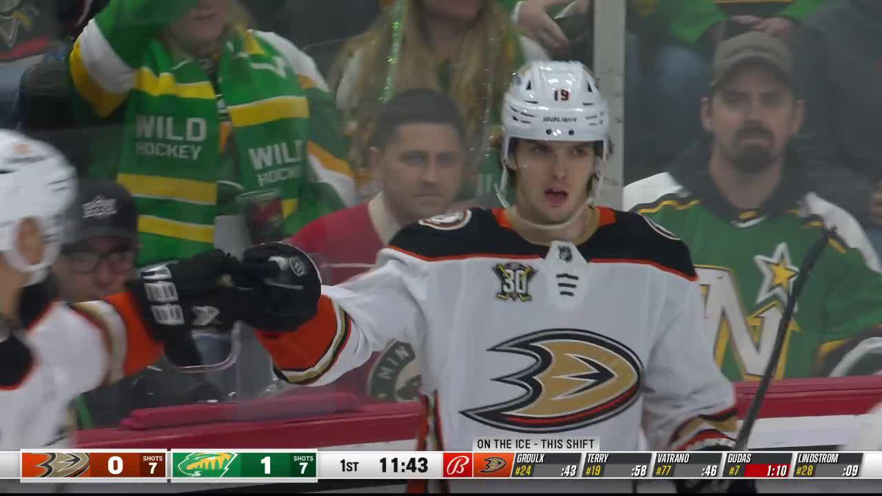 Troy Terry with a Goal vs. Minnesota Wild | NHL.com